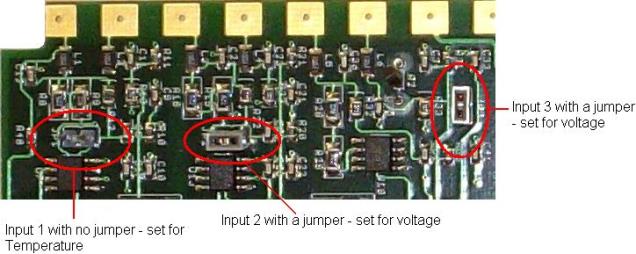 9205 Analog Input Board Jumper Settings