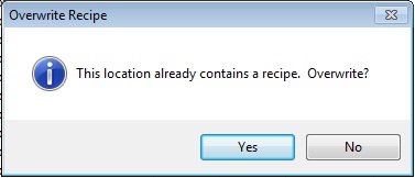 Appendix B – Guide to Building a Recipe