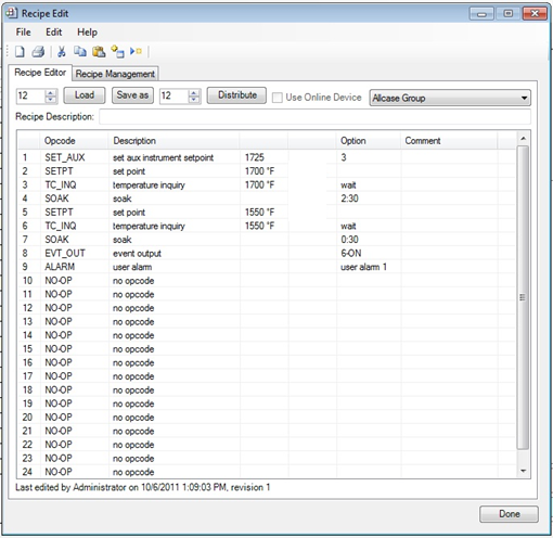 Appendix B – Guide to Building a Recipe