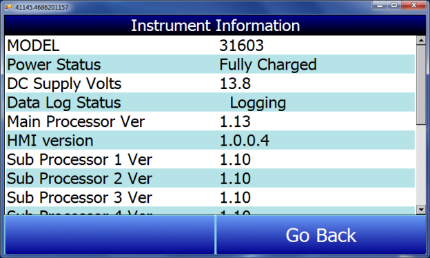 Instrument Information