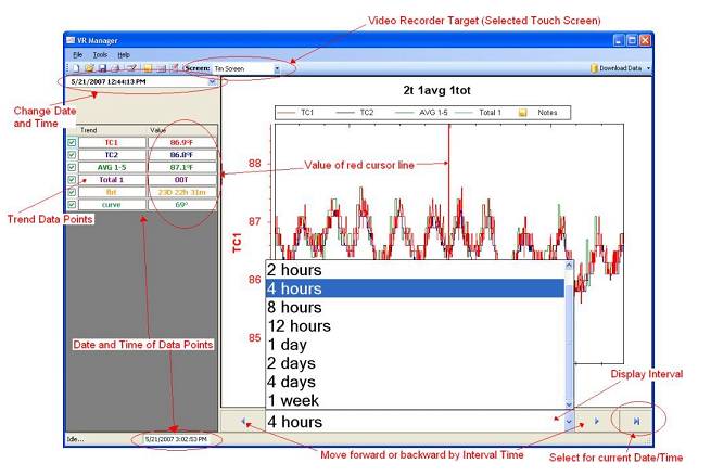 Operating the VR Manager Screen