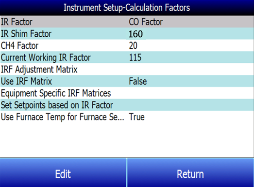 Calculation Factors