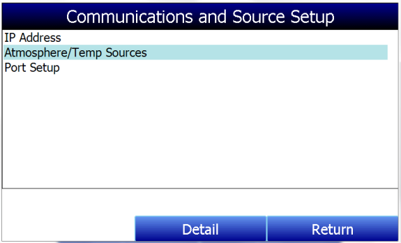 Communications and Source Setup