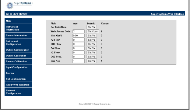 Instrument Configuration